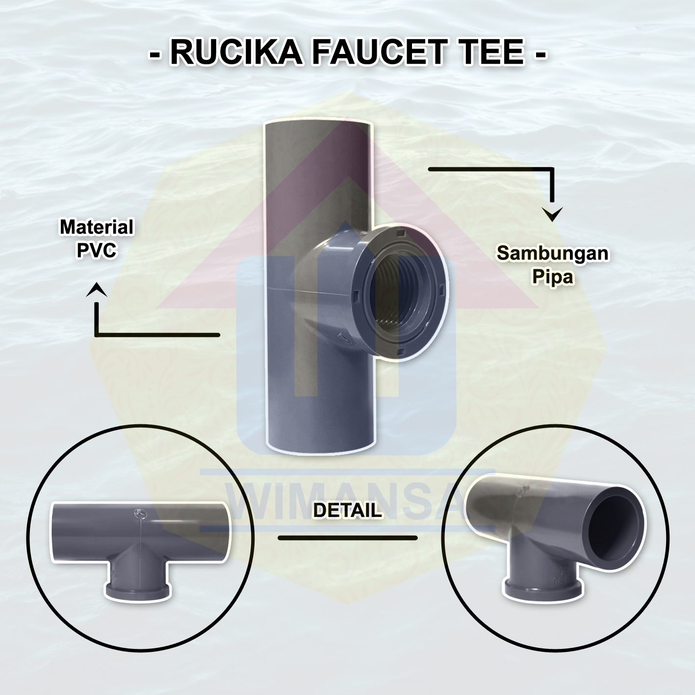 RUCIKA FAUCET TEE 1/2 INCH - SAMBUNGAN PIPA PVC | Lazada Indonesia