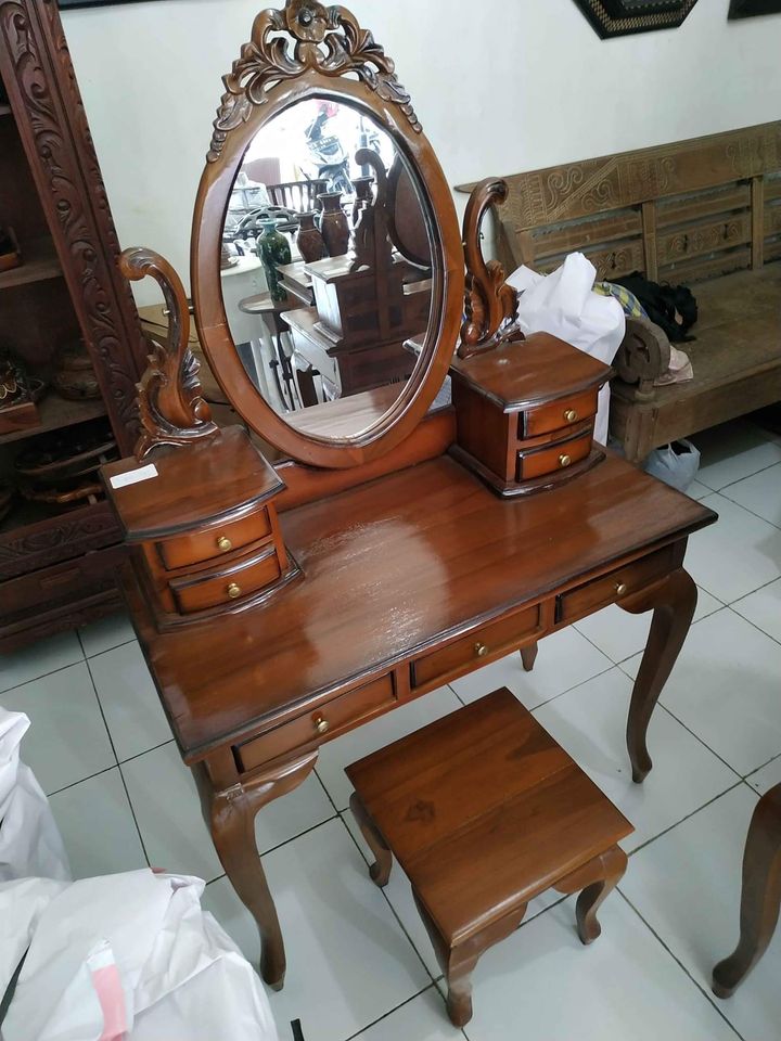 Meja Rias Minimalis Kayu Jati Berkualitas | Lazada Indonesia