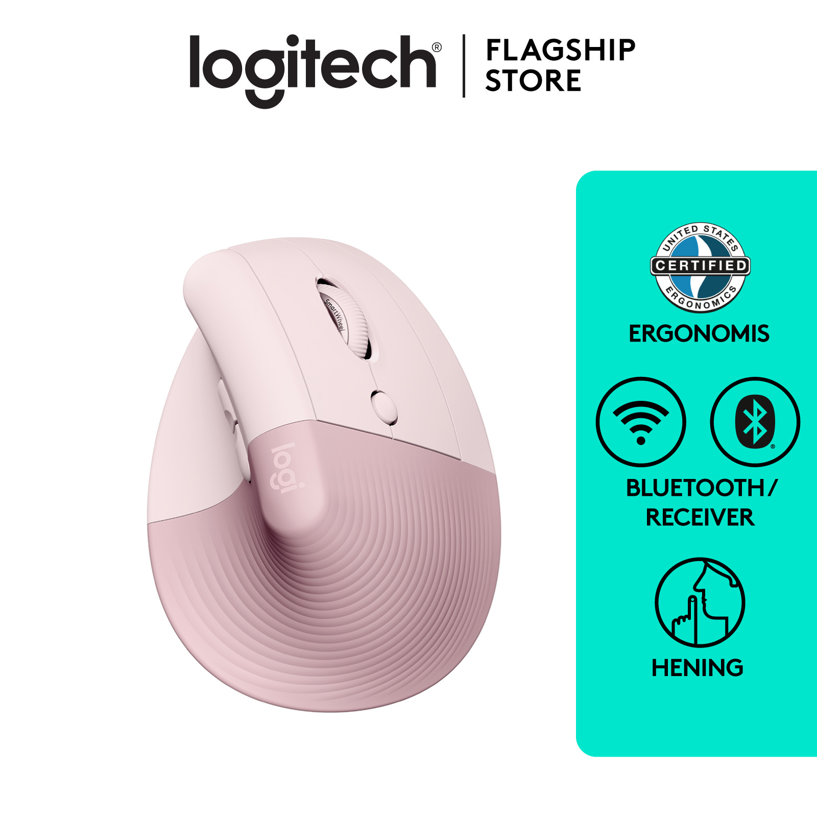 [BUNDLING]Logitech LIFT Mouse Ergonomic Vertical Wireless Bluetooth ...
