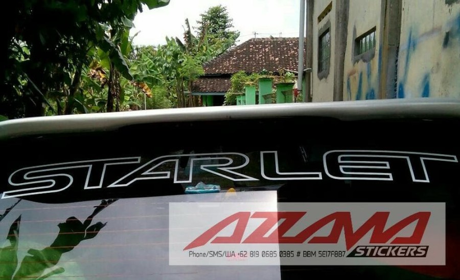Stiker Toyota Starlet decals kaca belakang | Lazada Indonesia