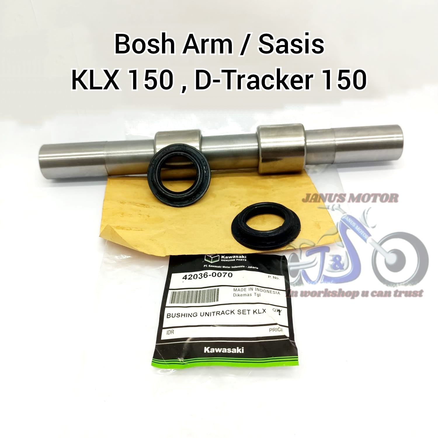 Bosh ARM Sasis KLX D-Tracker 150 original presisi dan awet tidak mudah aus bos bushing lengan ...