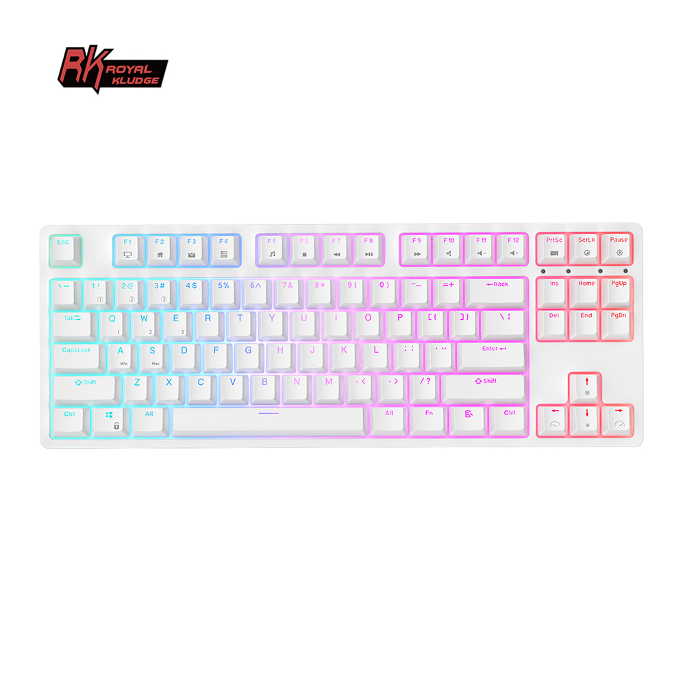 Royal Kludge RK87 Tri-Mode Bluetooth 2.4G 87 Keys Mechanical Keyboard ...
