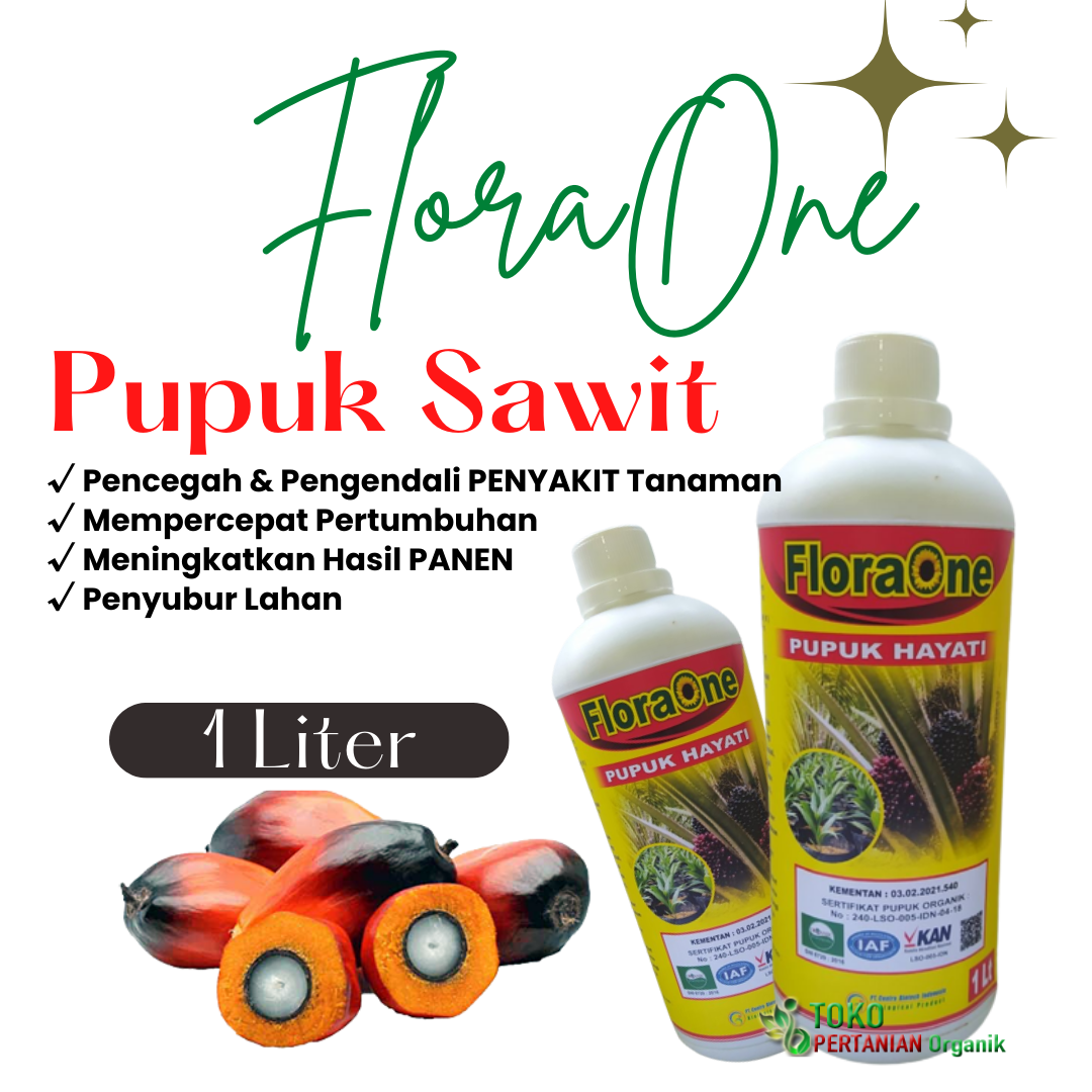 Pupuk Hayati Cair Pohon sawit 1 L agar buah lebat, Fungisida Hayati ...
