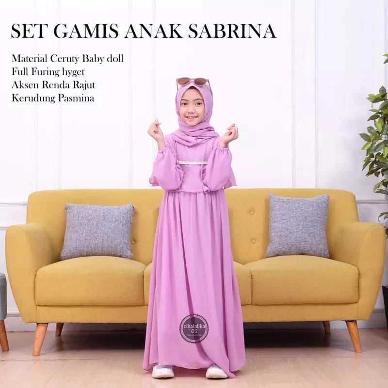 Gamis Anak Sabrina Kids (COD) / Dress / Dress Anak Perempuan / Dress ...