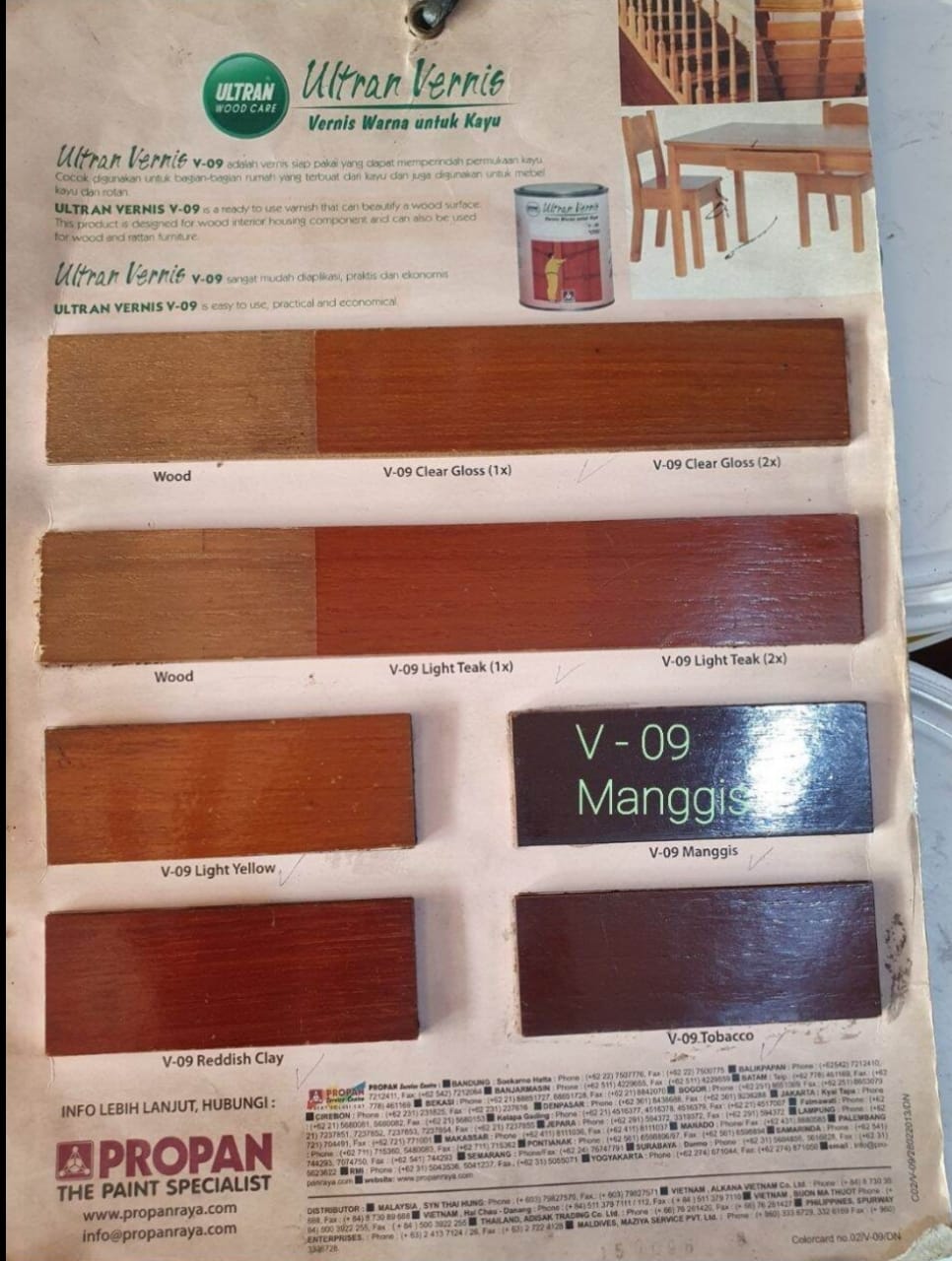 Cat Kayu Propan ULTRAN Vernis V - 09 0,8 Liter politur kayu vernis ...