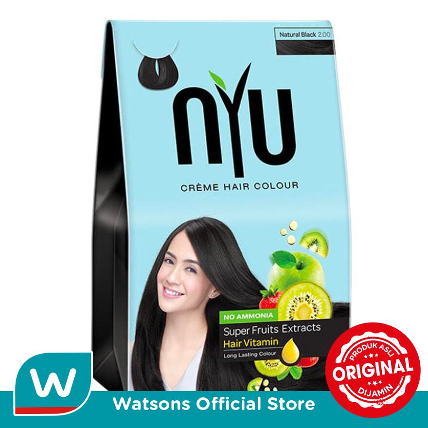 NYU Creme Hair Color Natural Black 2.00 | Lazada Indonesia