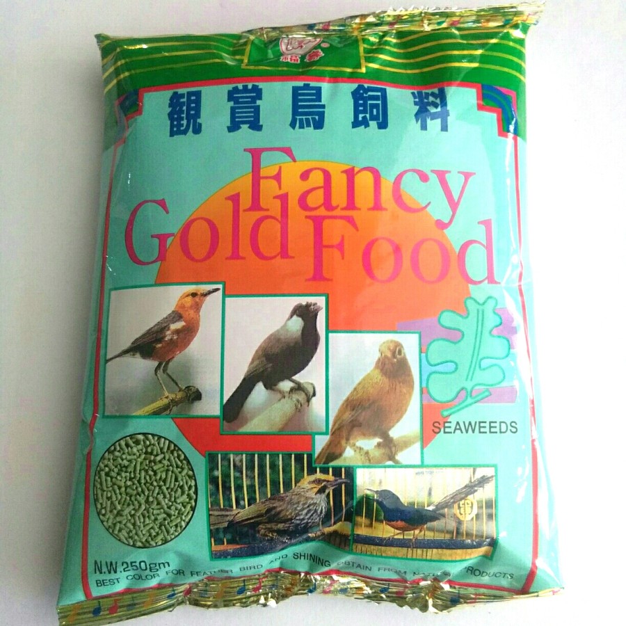 PAKAN MAKANAN BURUNG PUR VOER FANCY GOLD SEAWEED RUMPUT LAUT 250 GRAM ...