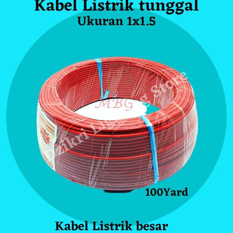 kabel tunggal kabel arde ukuran 1x1.5 100y merah dan hitam kabel ...