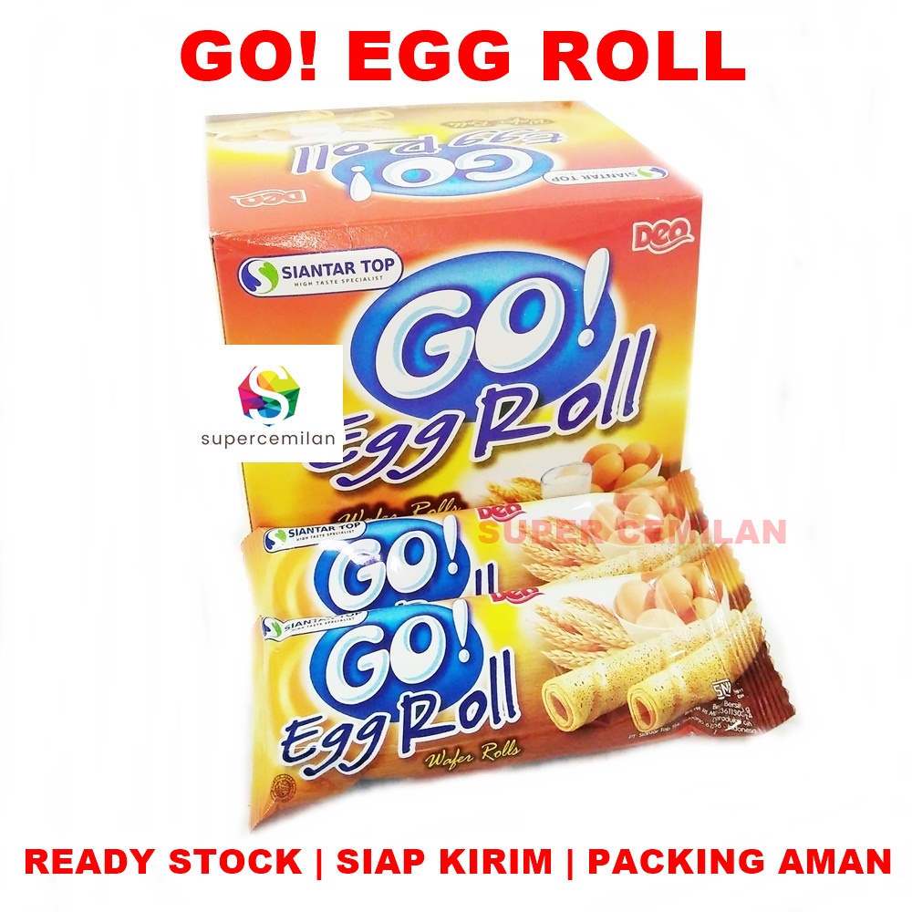 Go Egg Roll Isi 24 Pcs Wafer Roll | Deo Biskuit | Cemilan Enak | Lazada ...