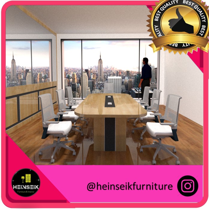 Meja Rapat / meeting table Multiplek HPL 240 | Lazada Indonesia