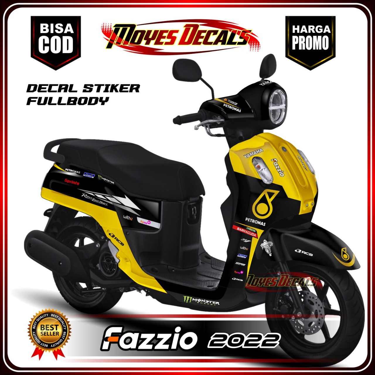 ⭐⭐⭐⭐⭐ BISA COD Decal stiker fullbody Yamaha FAZZIO 2022 - decal stiker ...