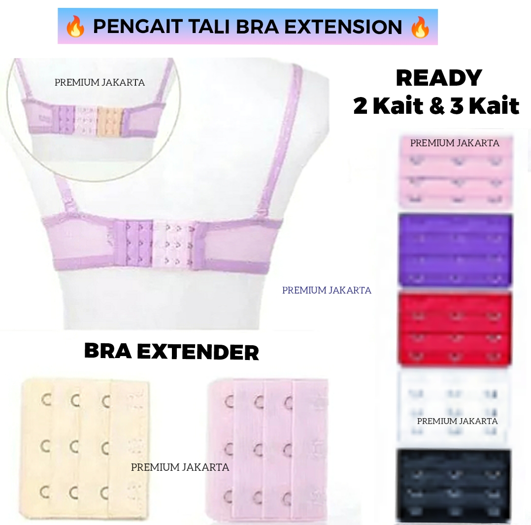 SAMBUNGAN PENGAIT BRA BH EXTENSION 2 KAIT DAN 3 KAIT / PENYAMBUNG TALI ...