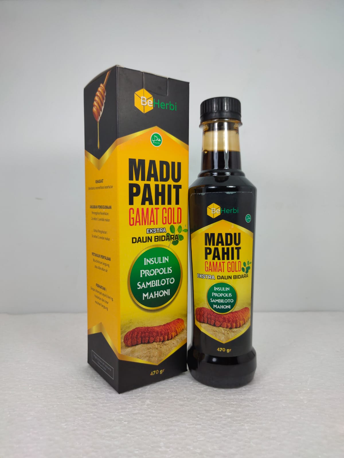 Madu Pahit Gamat Gold Ekstra Daun Bidara Insulin Propolis Original ...