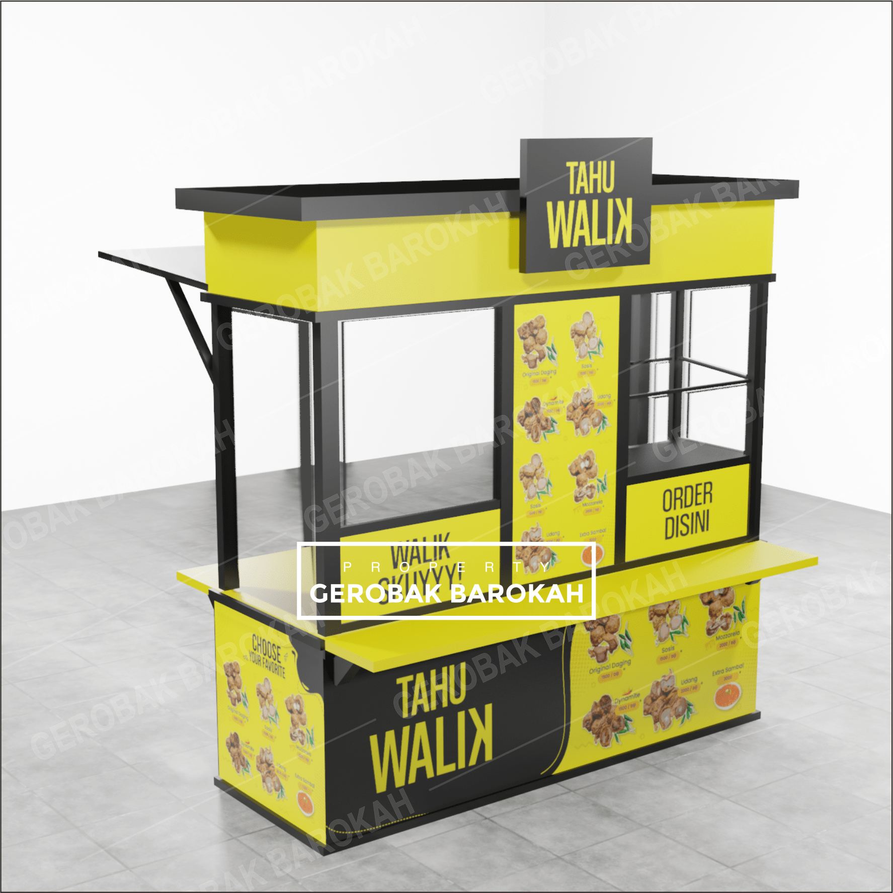 Gerobak Gorengan / Booth Kayu Custom Free Ongkir | Lazada Indonesia