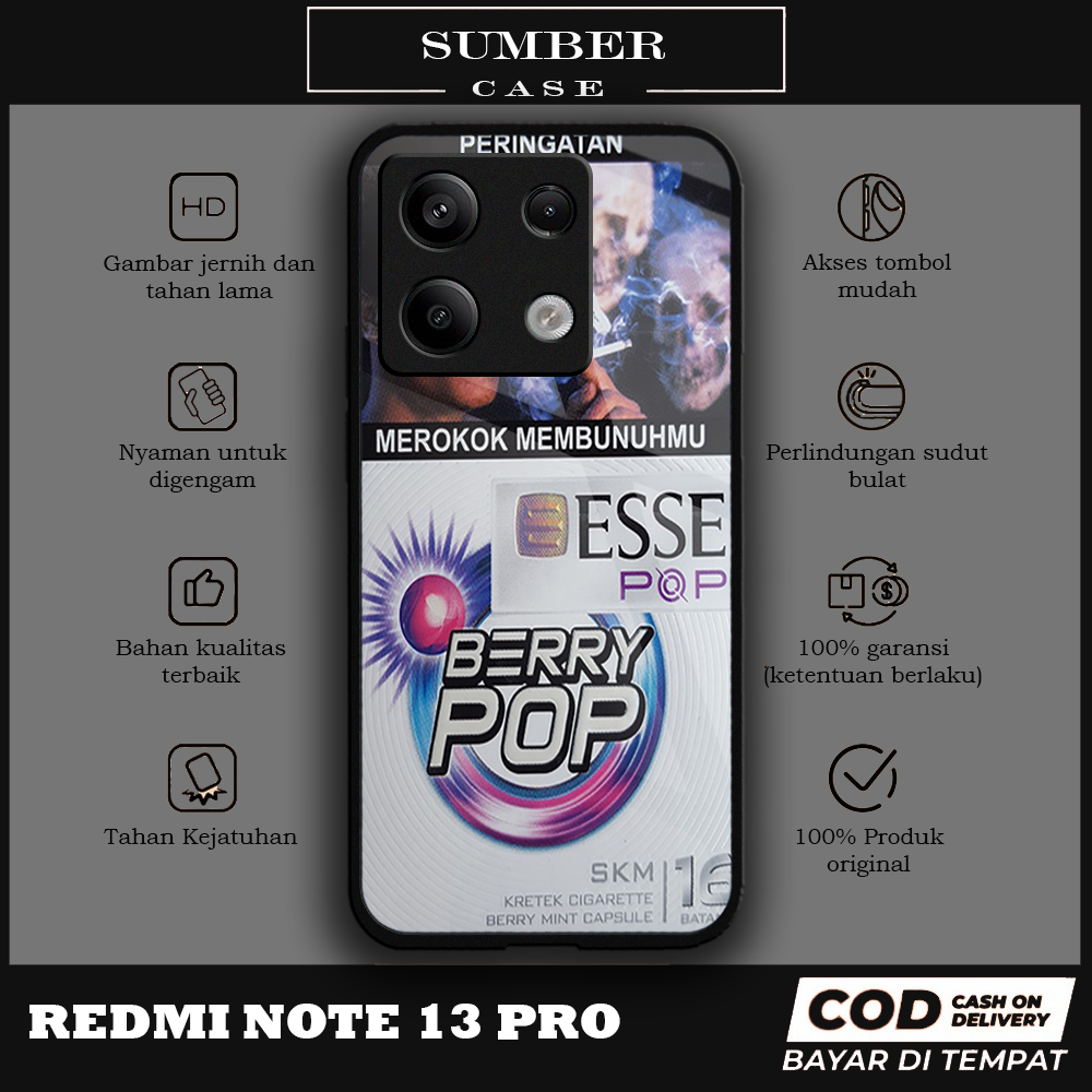 Softcase Glass Kaca Case Redmi Note 13 Pro Baru - Casing Redmi Note 13 ...