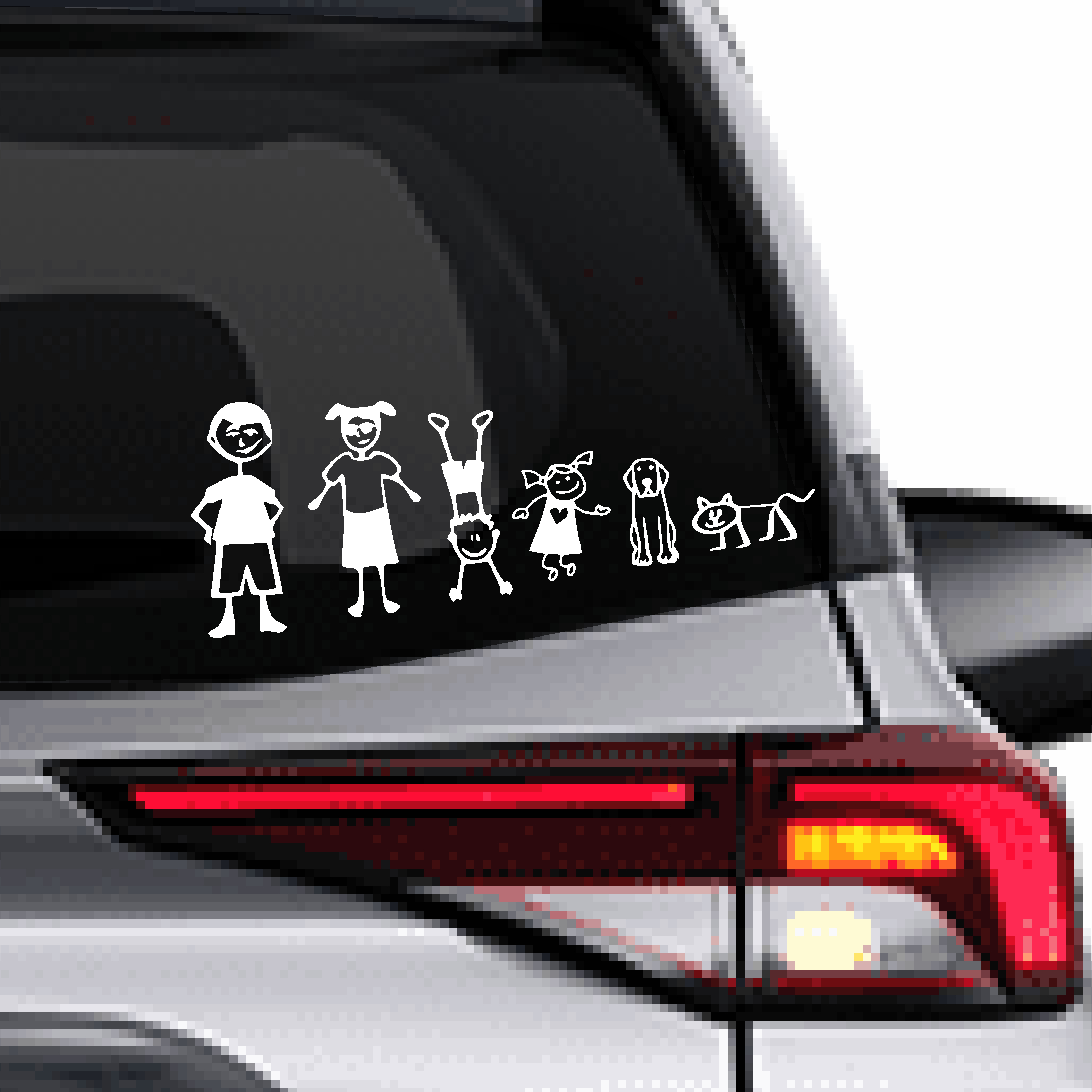 Cutting Stiker Family Happy My Family Mobil Motor Windows Laptop Etc ...