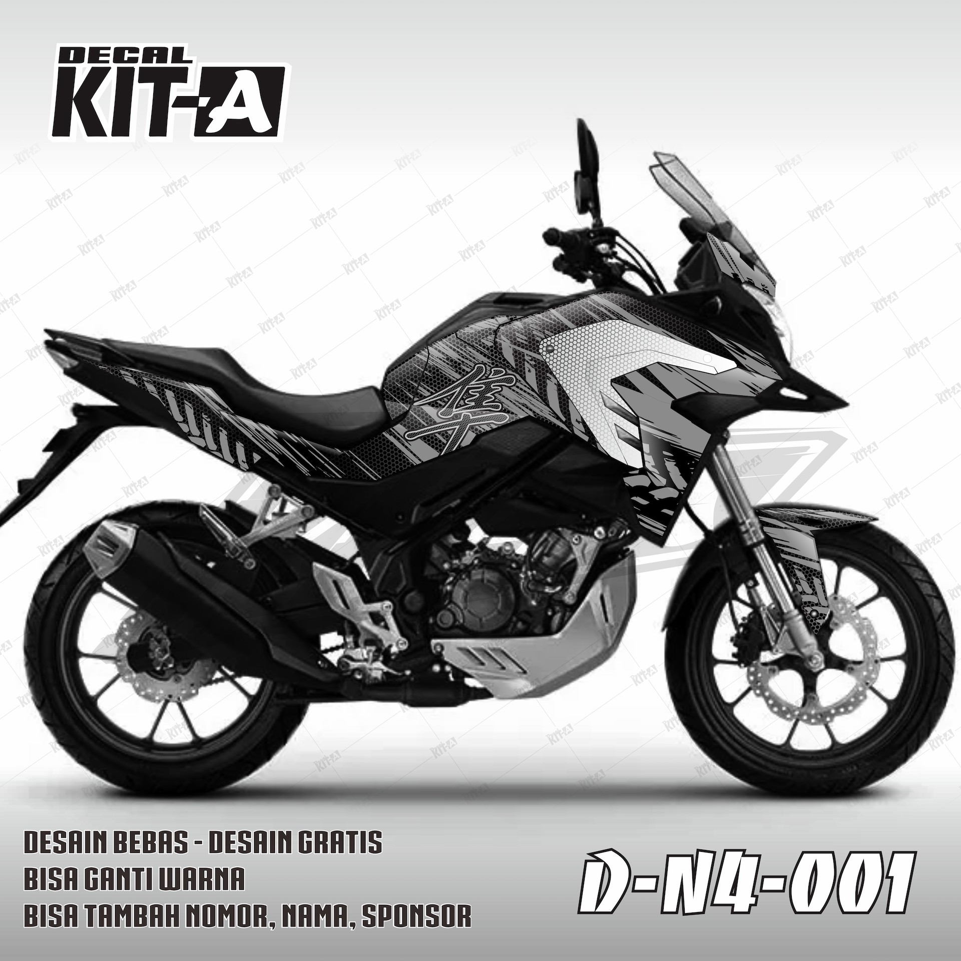 Decal cb150x sticker striping stiker honda cb 150x 2022 motif Silver Japan Elegant D-N4-001 ...