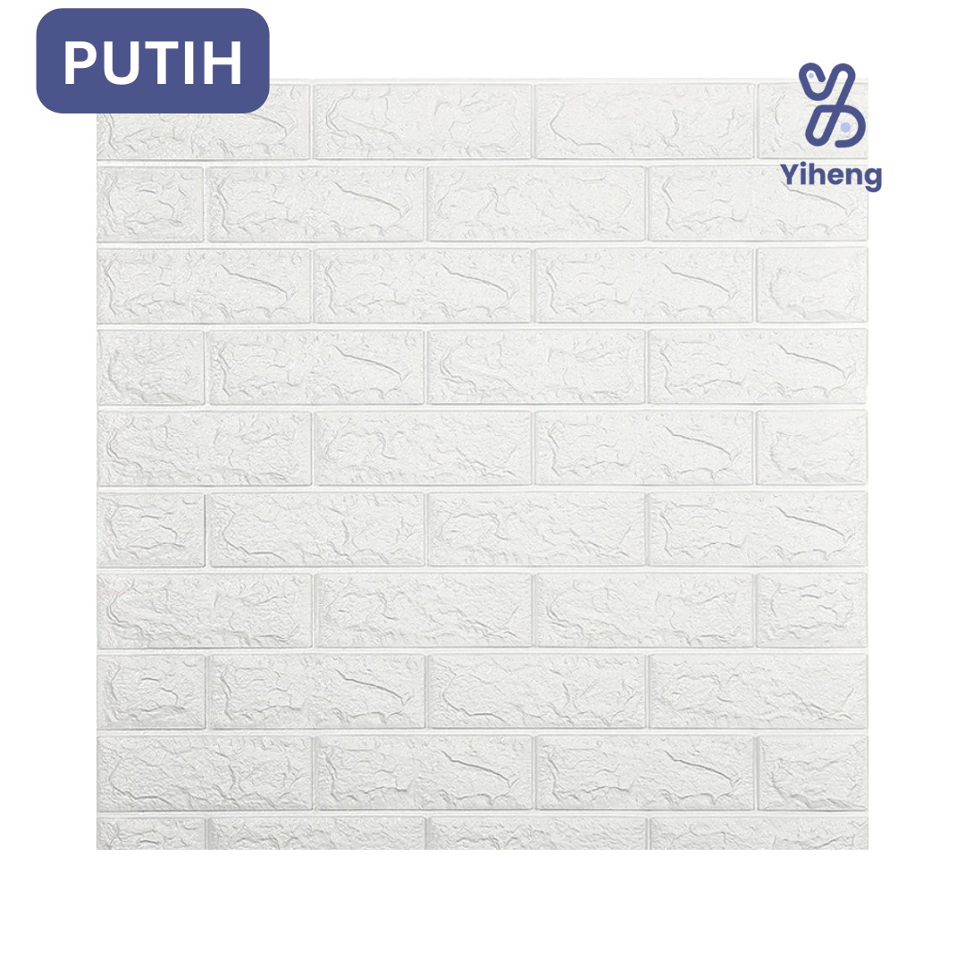 Wallpaper Dinding Foam Plafon Dekorasi Rumah Motif Timbul Bata 3D Wall ...