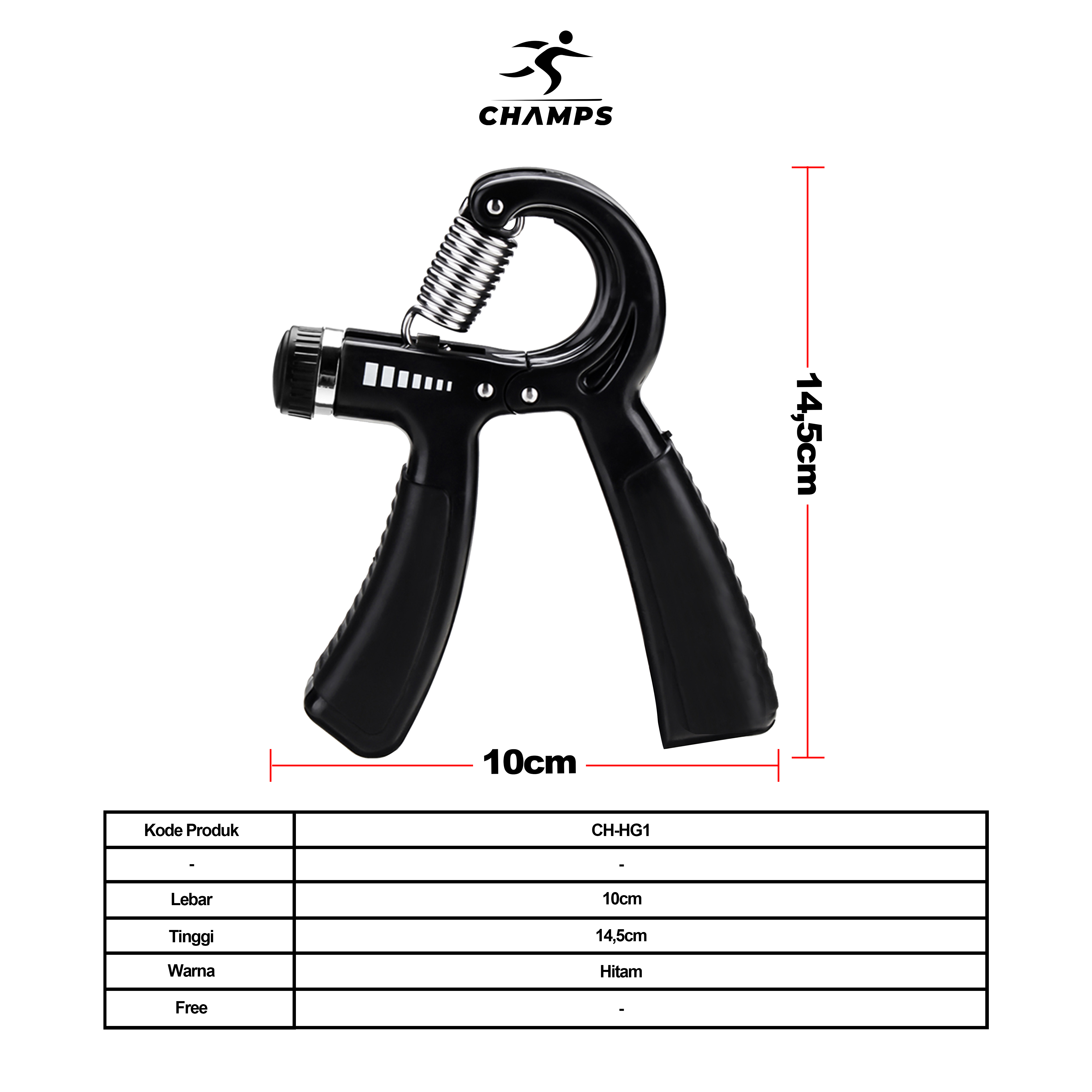 CHAMPS Hand Grip Otot Tangan 5-60 Kg CH-HG3 - Alat Olahraga di Rumah ...