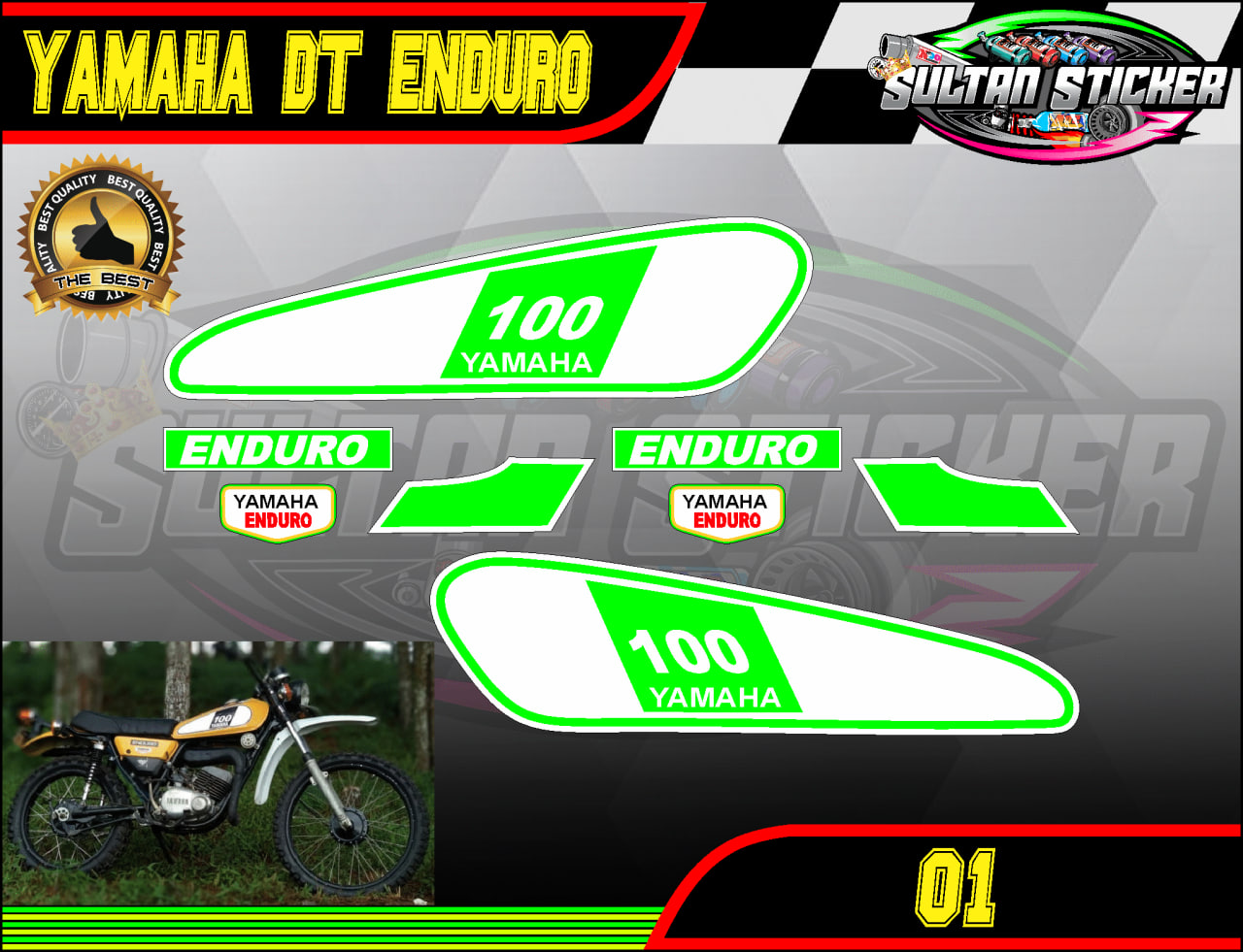 Stiker Variasi Streaping Decal list Motor YAMAHA DT ENDURO 01 | Lazada ...