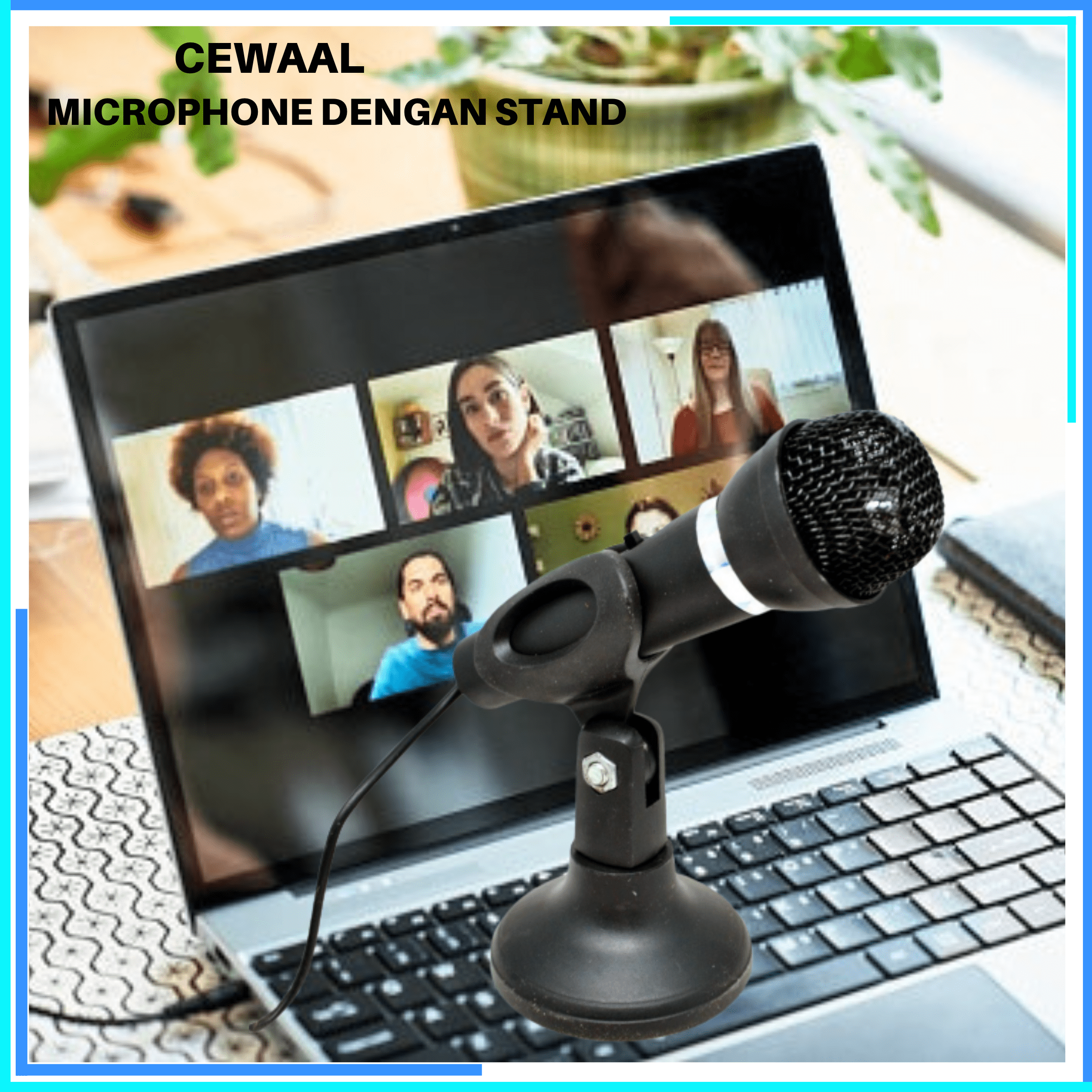 COD Cewaal Mikrofon High Quality 3.5mm dengan Stand / microphone laptop ...