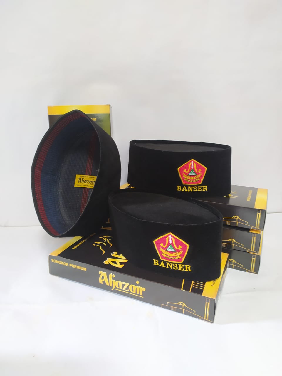 peci banser hitam songkok hitam logo banser hitam tinggi 9 bahan bludru ...