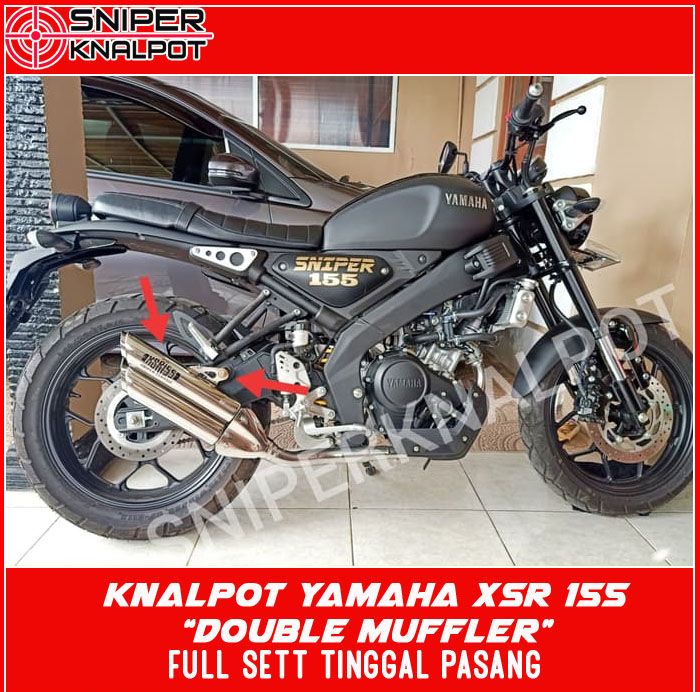 KNALPOT YAMAHA XSR155 FULL SYSTEM DOUBLE MUFFLER + DB KILLER | Lazada ...