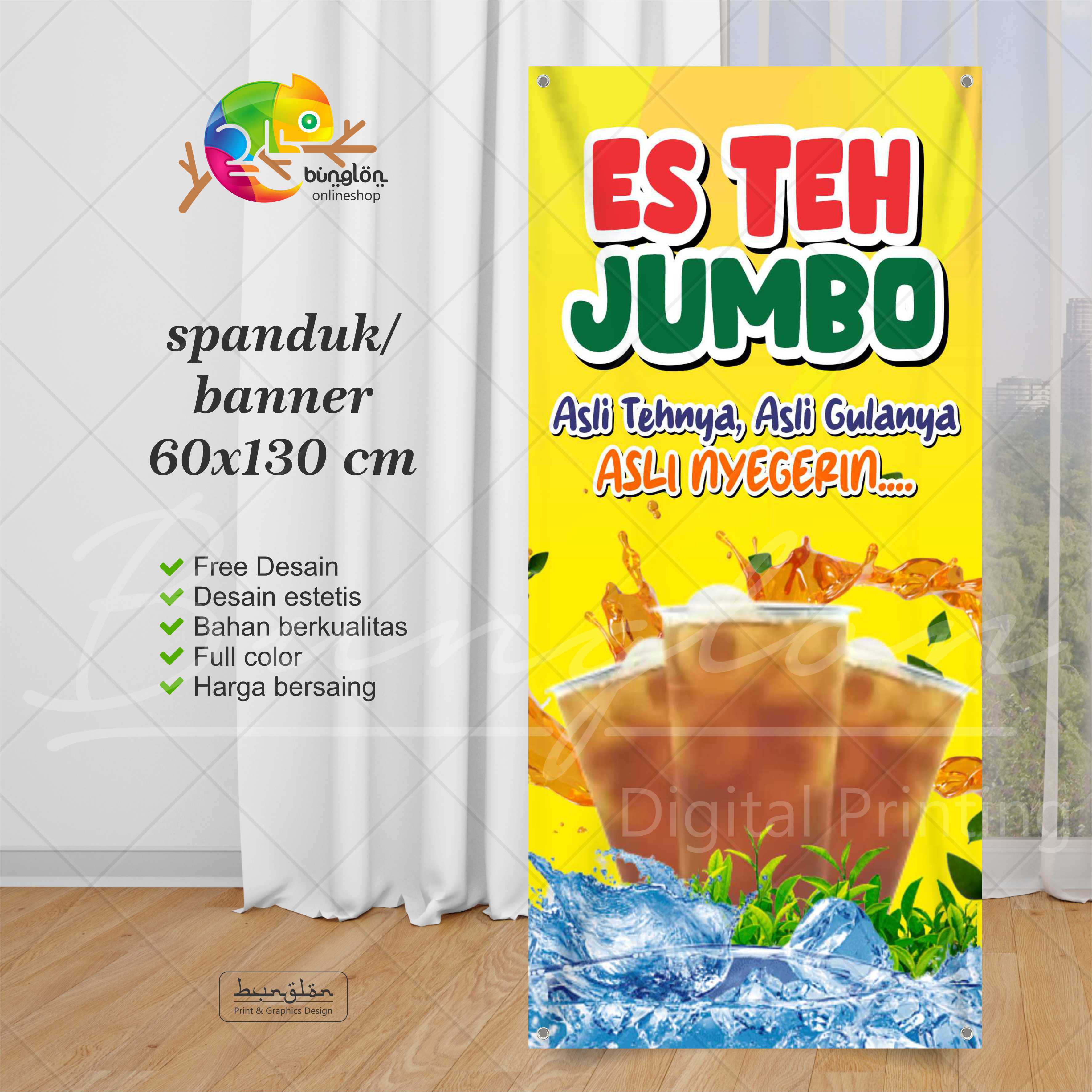Spanduk Banner 60 x130 Es Teh Jumbo | Lazada Indonesia
