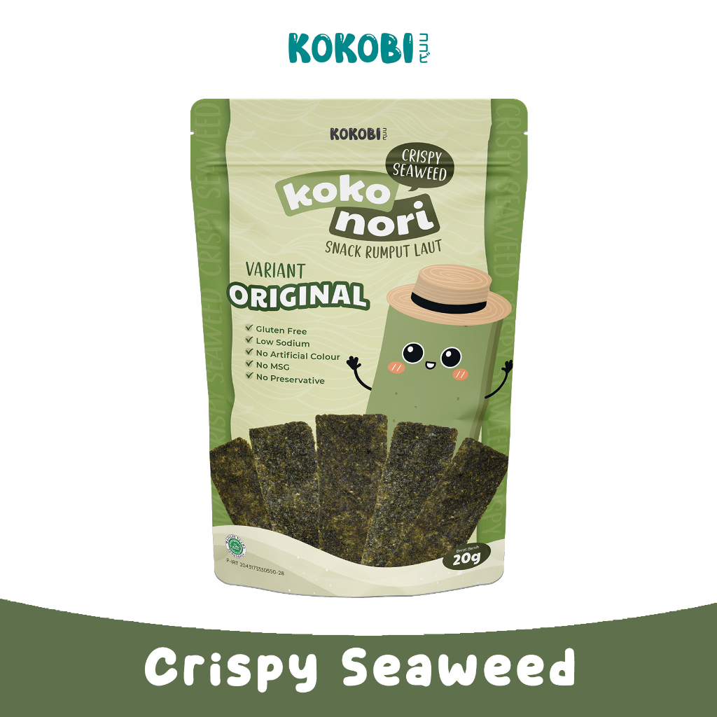 Kokobi Koko Nori Crispy Seaweed 20gr / Snack Rumput Laut Sehat Anak ...