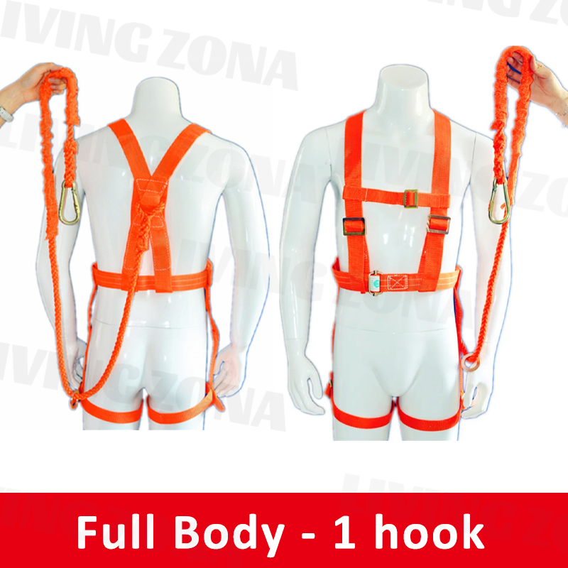 Safety Harness Single Hook Safety Belt Tali Pengaman Kerja FB14515 Full ...