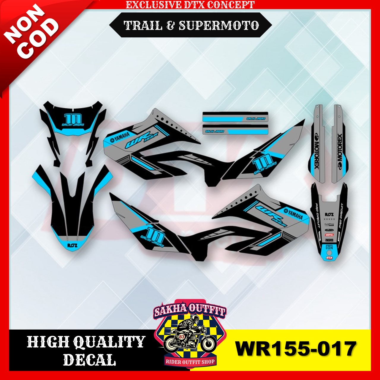 Decal WR155 decal WR155 full body stiker motor trail decal motocross ...