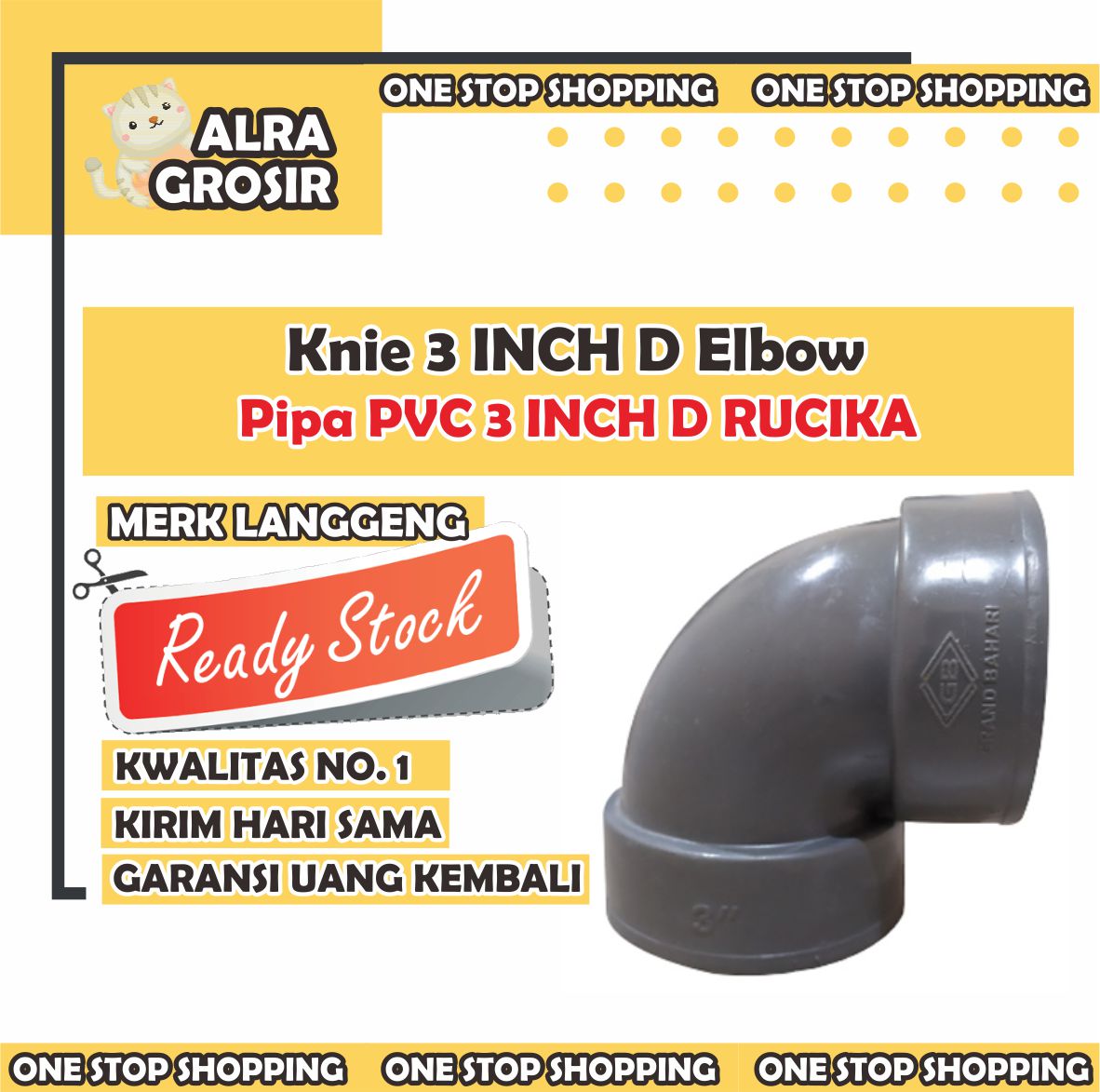KNIE KNEE KENI 3" D Elbow Pipa PVC 3" D LANGGENG | Lazada Indonesia