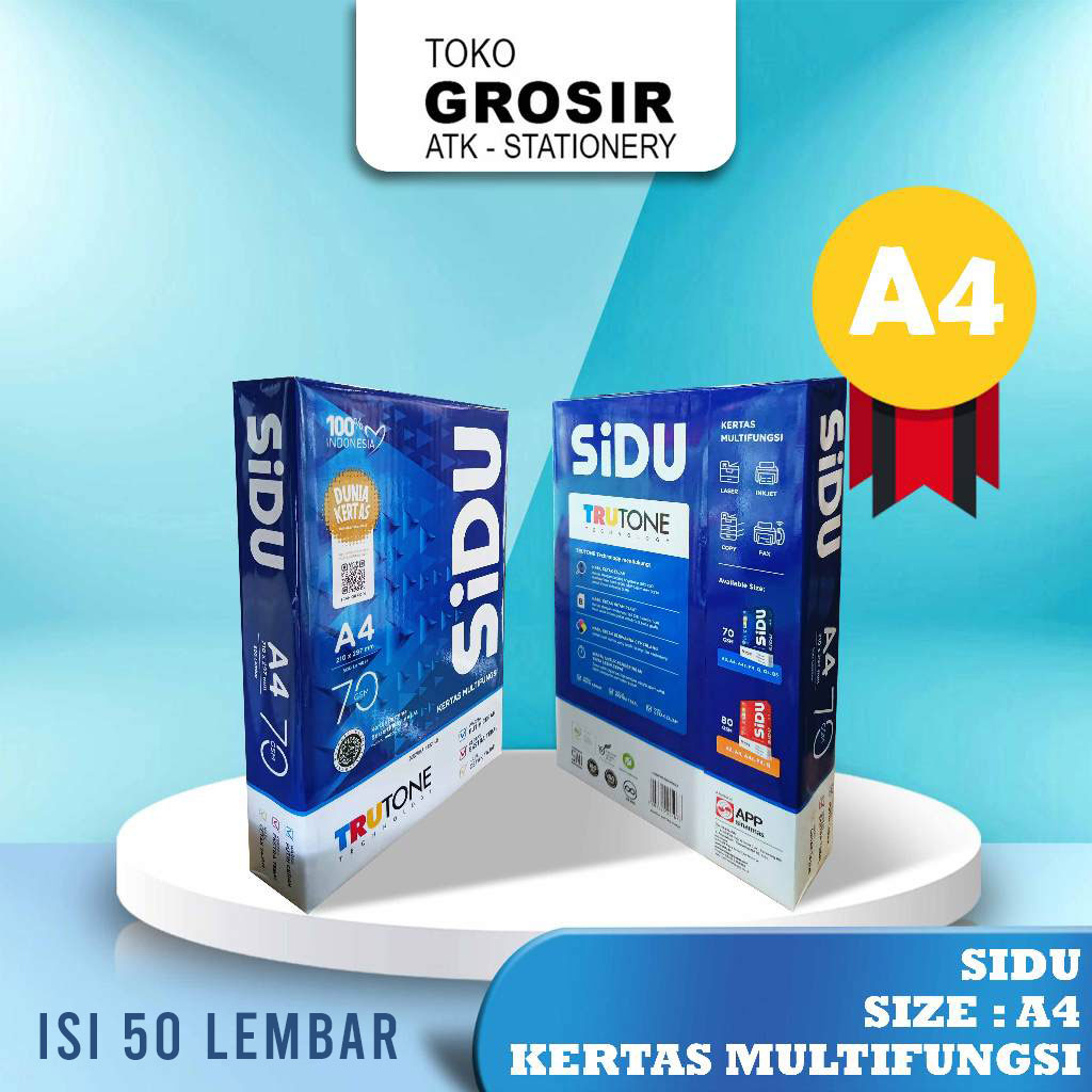 (Pack) Kertas HVS Ukuran A4 70 gsm SIDU | Lazada Indonesia