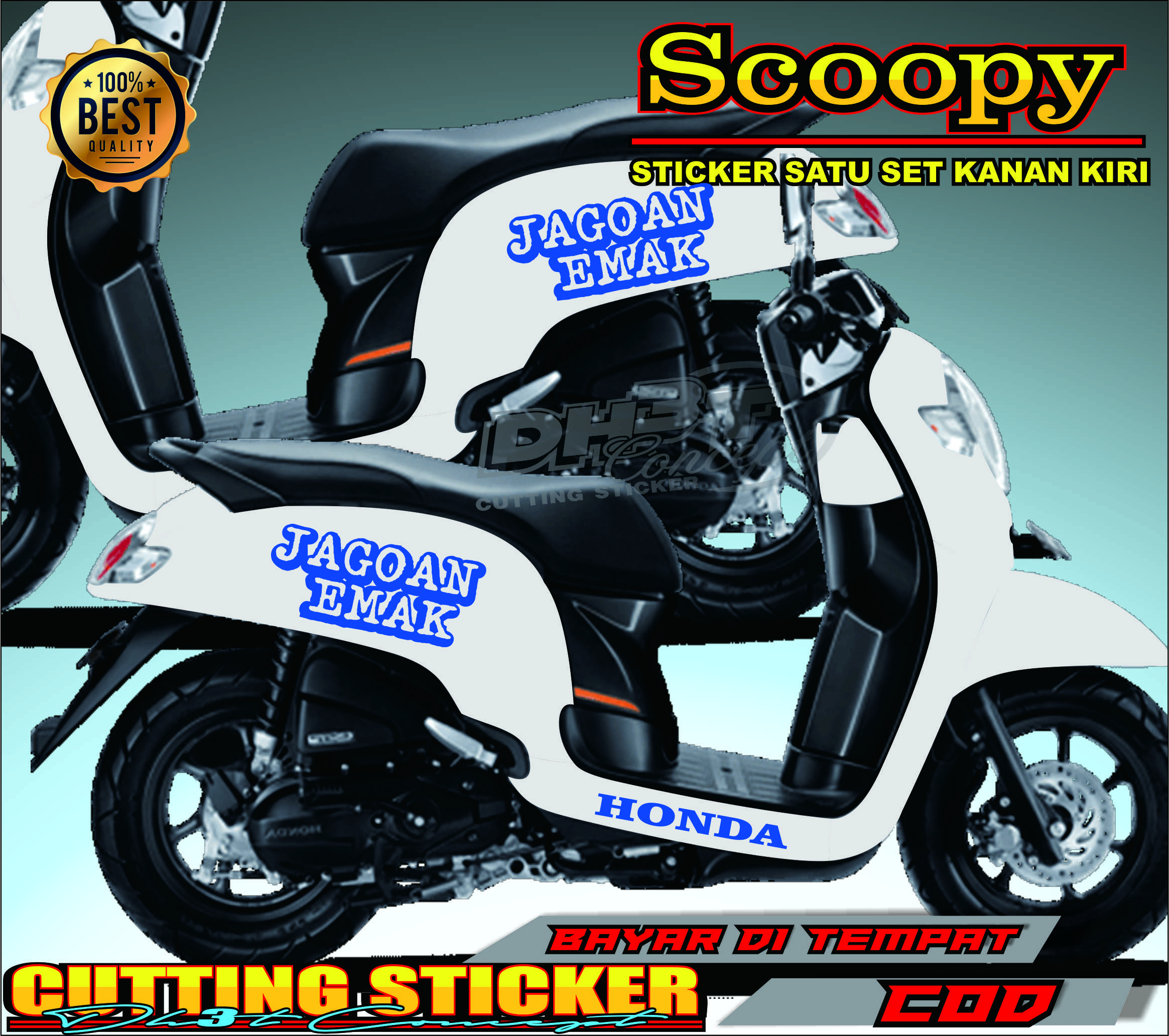 STICKER SCOOPY JAGOAN EMAK CUTTING STICKER SCOOPY SIMPLE | Lazada Indonesia