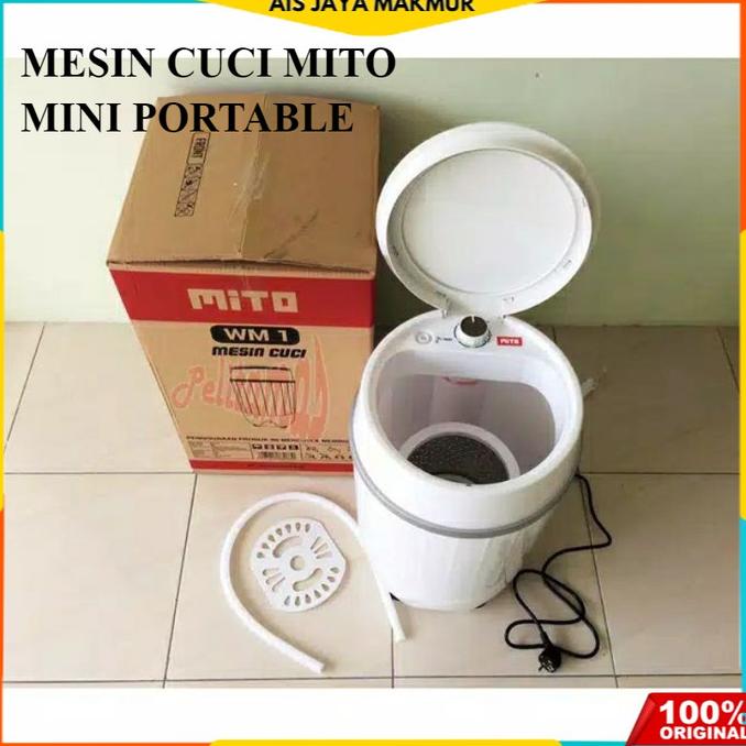 Mesin Cuci 1 Tabung Mito Mesin Cuci Mini Praktis Low Watt Wm1 | Lazada ...