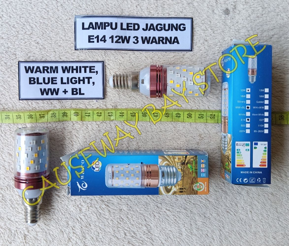 LAMPU LED JAGUNG E14 12W 3 WARNA (WW,BL,UNGU) | Lazada Indonesia