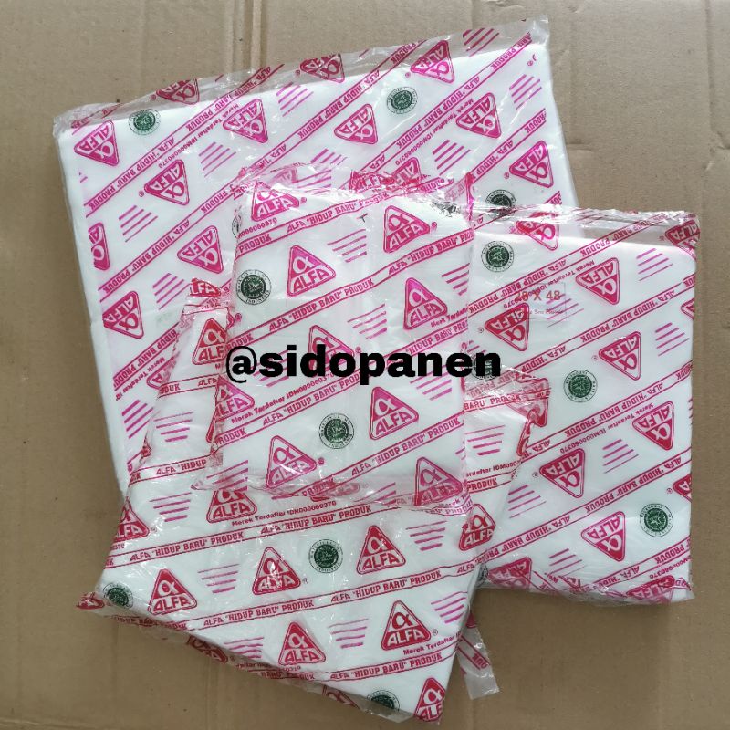 KANTONG PLASTK KRESEK BENING MEREK ALFA 15 24 28 35 (PAK) | Lazada Indonesia