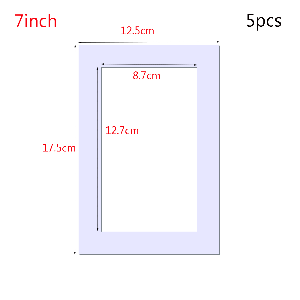 5PCS/Lot WhitePhoto Mats Rectangle Paper Mounts Unique Textured Surface ...