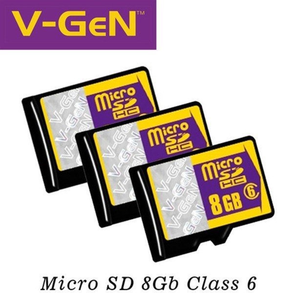 Memory Card V-GEN MicroSD 4GB 8GB 16GB 32GB CLass 6 48MB/s Lifetime ...