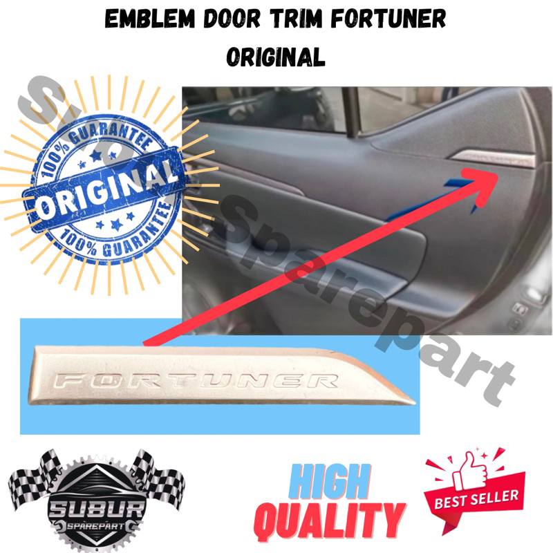 Emblem Door Trim Fortuner 2016-2022 Original | Lazada Indonesia