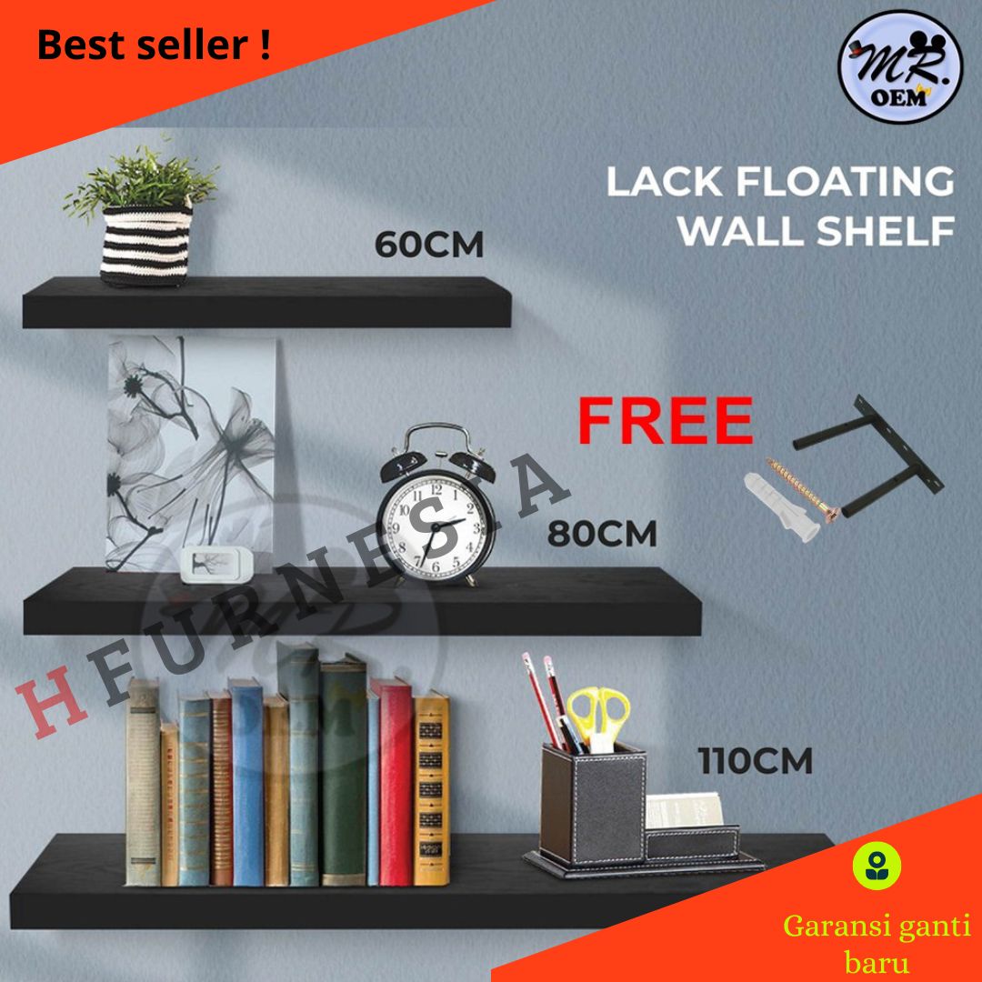 RAK DINDING 1PCS 60CM / 80CM / 110CM RAK SET TOP BOX STB RAK SEPATU RAK ...