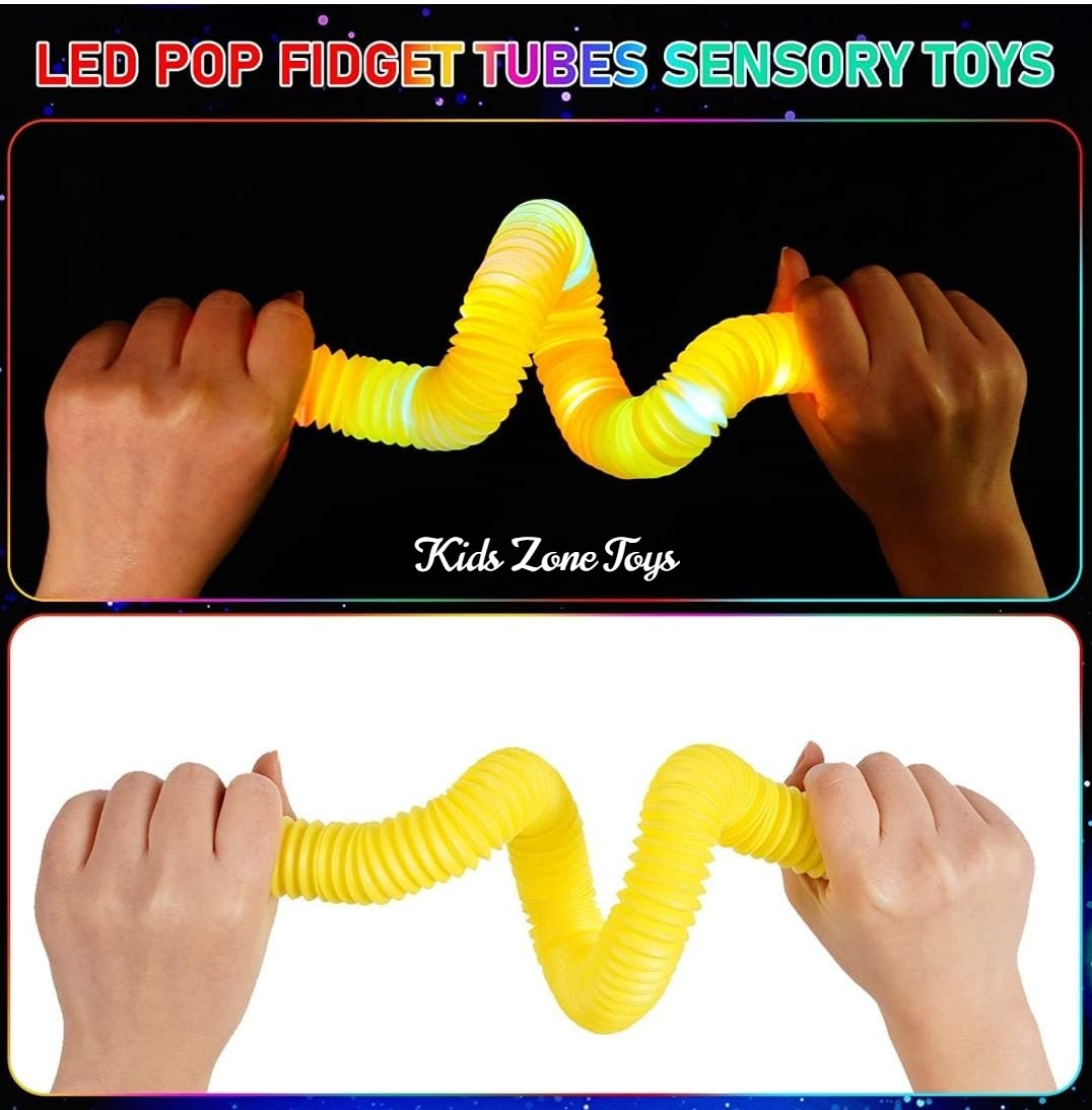 Mainan Viral Light Up Pop Tubes Pop Pipes / LED Pop Fidget Tubes ...