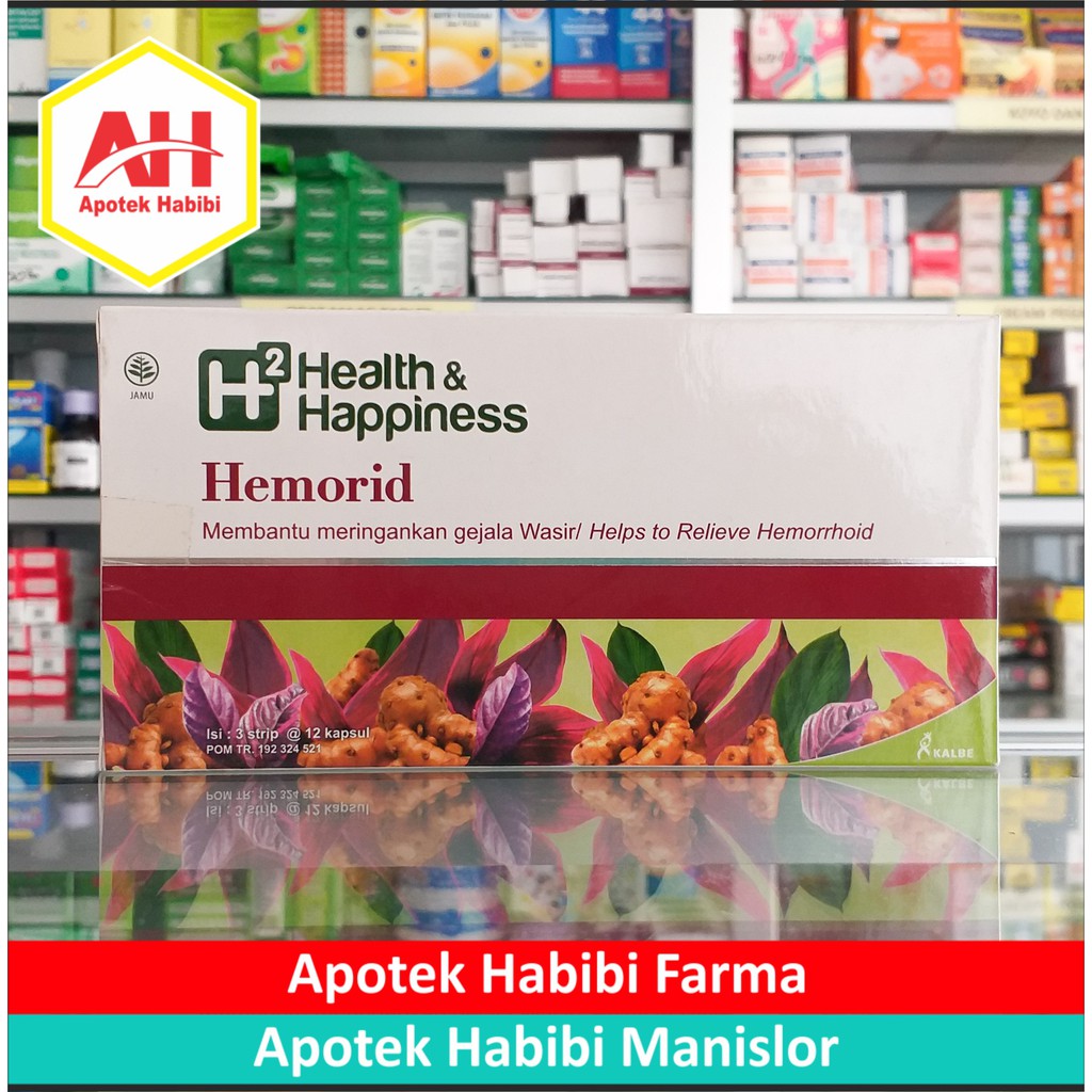 H2 Health & Happines 1 Strip isi 12 kapsul Obat hemorid Obat wasir ...