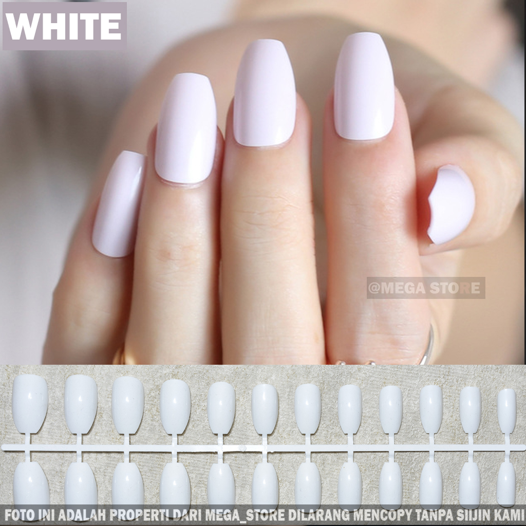 PREMIUM KUKU PALSU BALLERINA GLOSSY 55 PILIHAN WARNA + LEM GEL DOUBLE ...