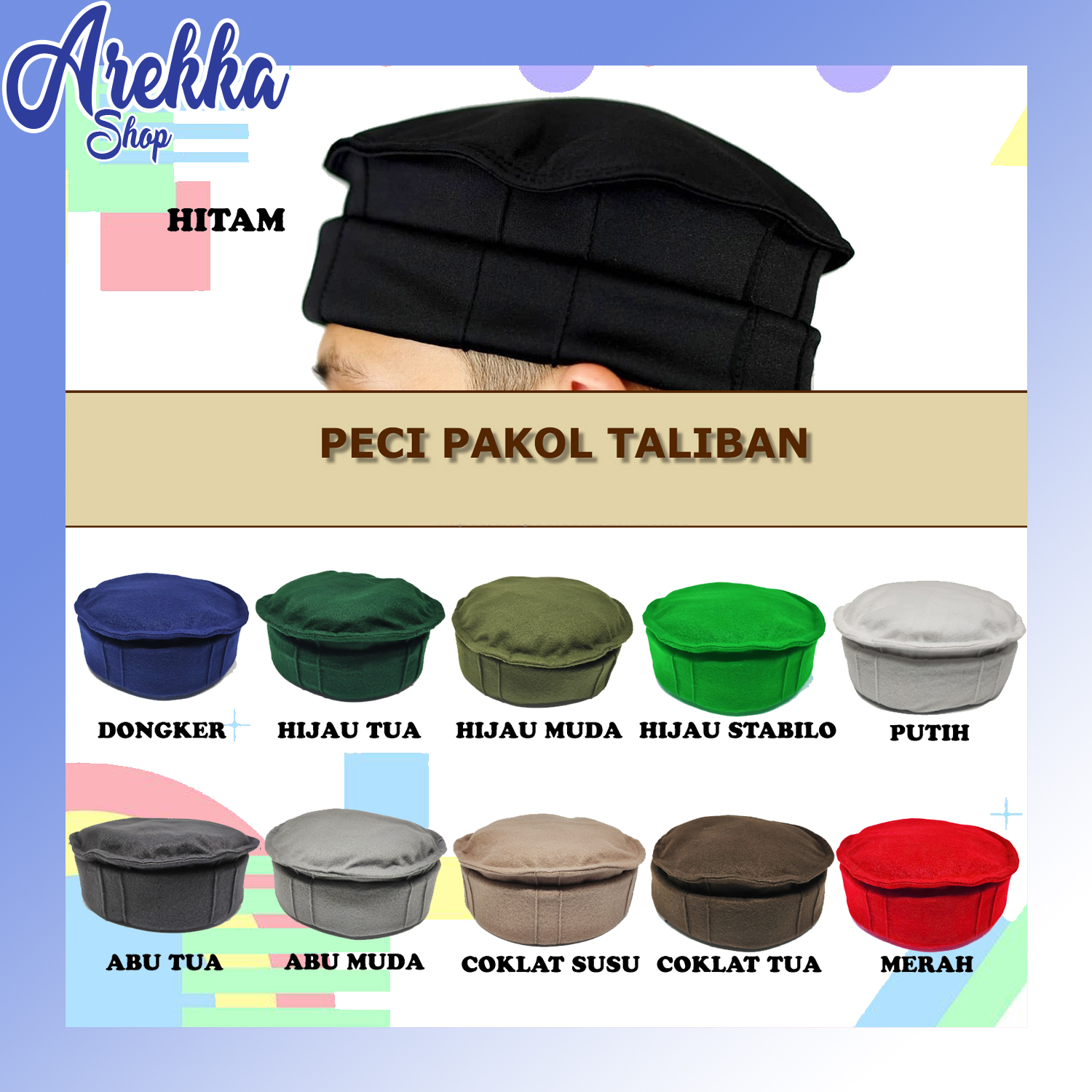 Peci Pakol Taliban / Peci Hijrah / Peci Pakol Afghanistan / Kopiah ...