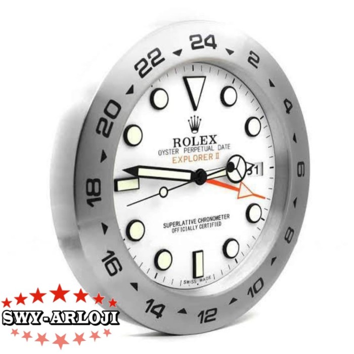 Jam Dinding Rolex Explorer II White Dial Clone 1:1 | Lazada Indonesia