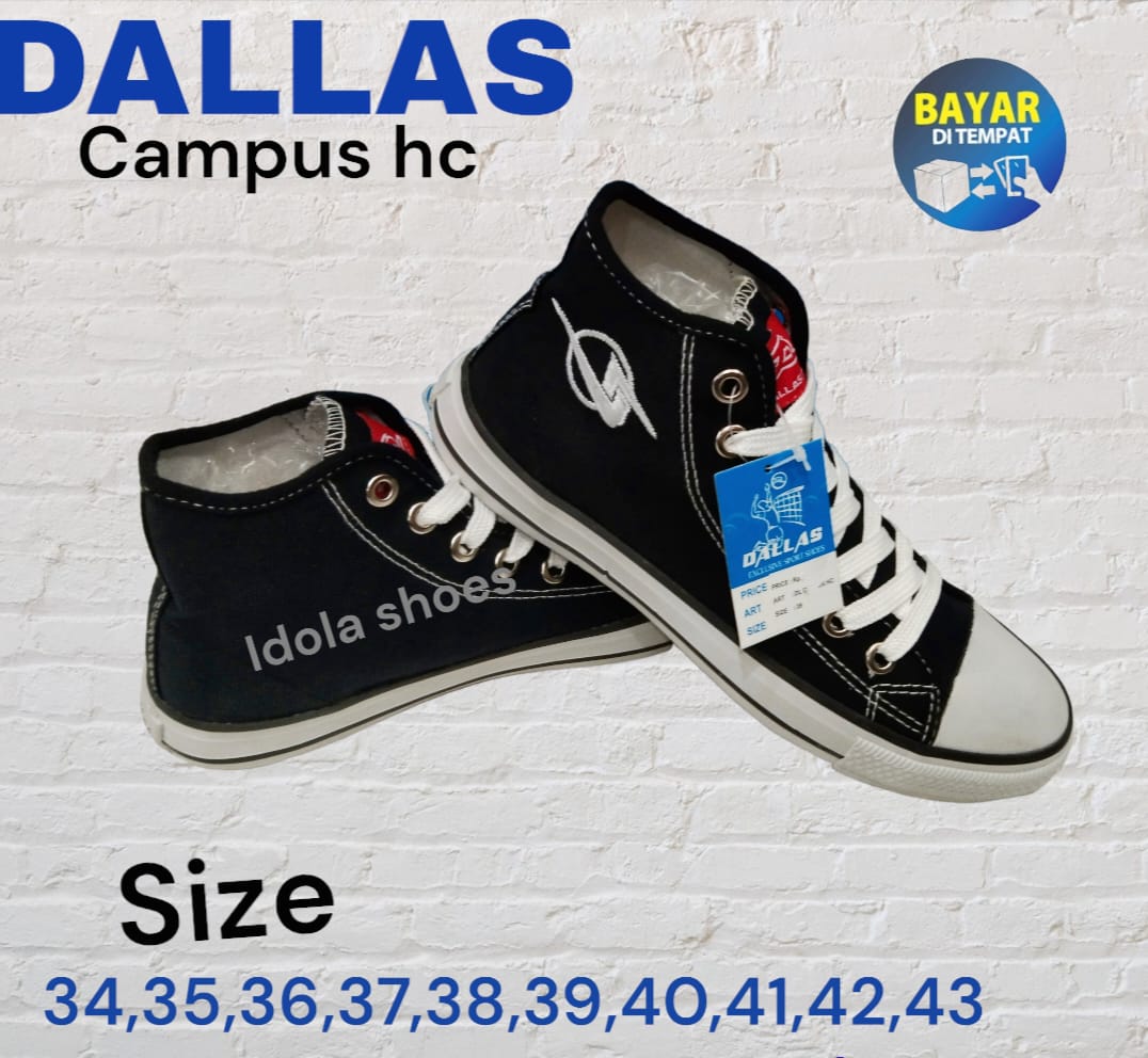 SEPATU SNEAKER DALLAS CAMPUS HC//SEPATU SEKOLAH,KULIAH,KERJA,OLAH ...