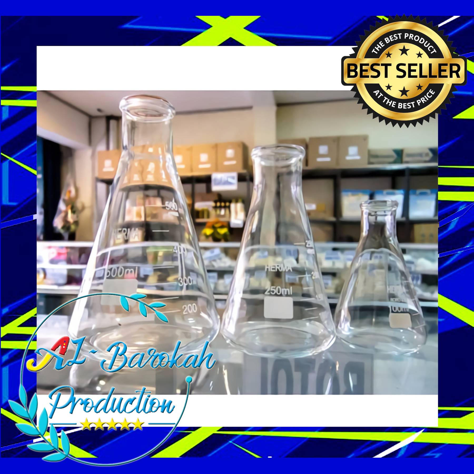 Cuci Gudang Erlenmeyer Herma 500 ml Labu Erlenmeyer | Lazada Indonesia