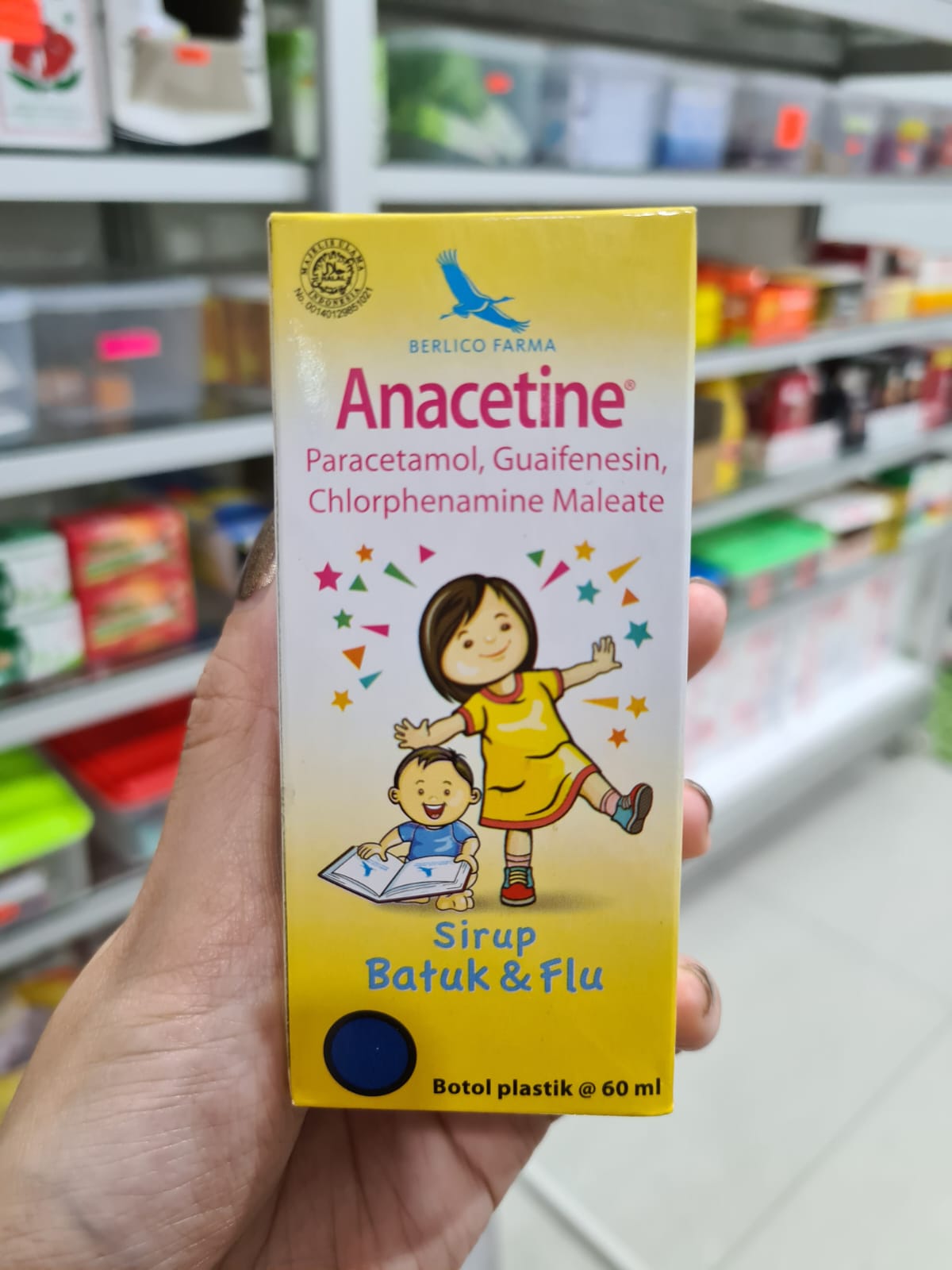 ANACETINE OBAT BATUK PILEK ANAK 60ML / SIRUP OBAT BATUK FLU ANAK ...