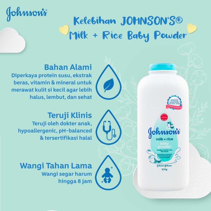 JOHNSON'S Baby Powder - Bedak Bayi | Lazada Indonesia